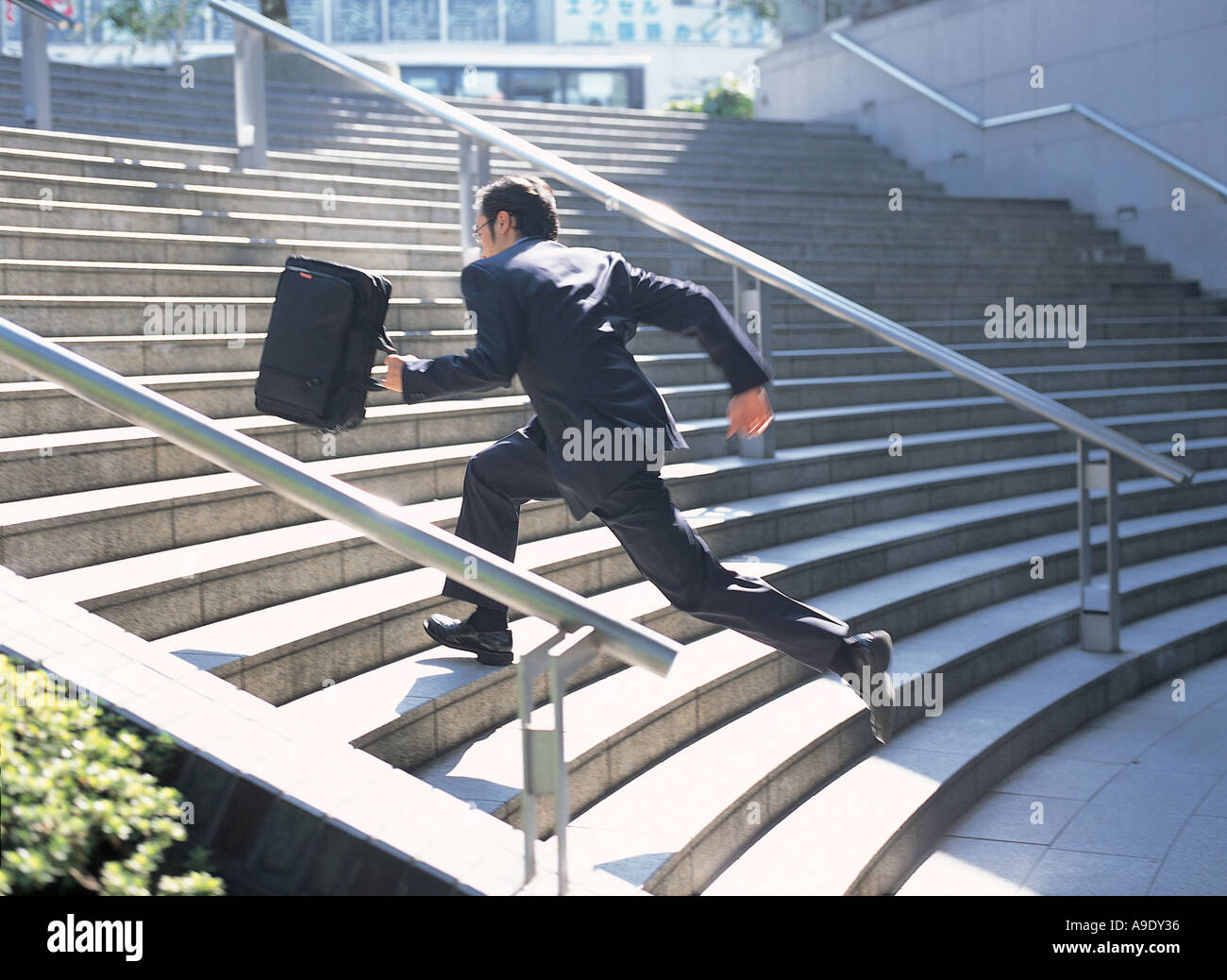 Japanese business men stairs hi-res stock photography and images - Alamy