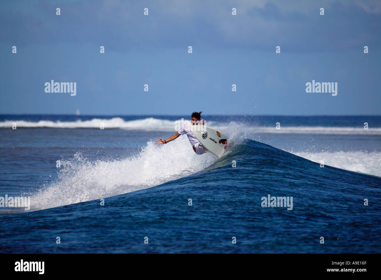 Tahitian Tertinatoofa Hira surfing at cloudbreak Tavarua Fiji Model ...