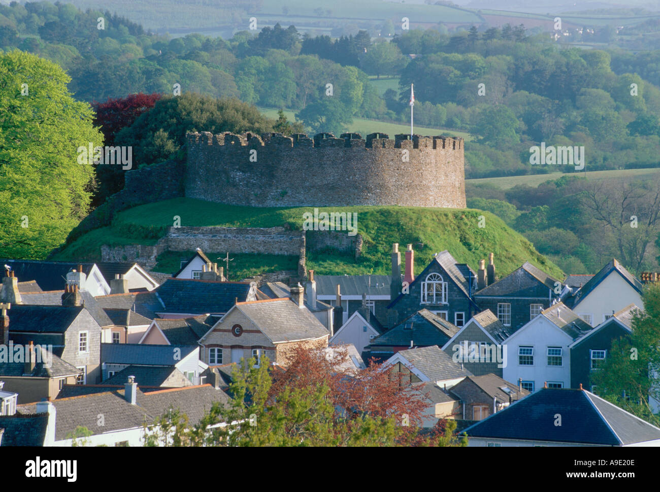 Totnes castle Devon England UK Stock Photo - Alamy