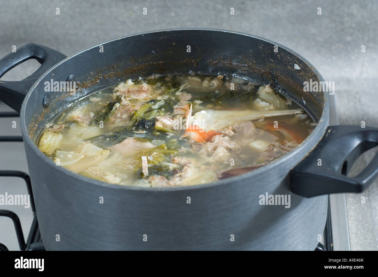 simmering fish stock Stock Photo - Alamy