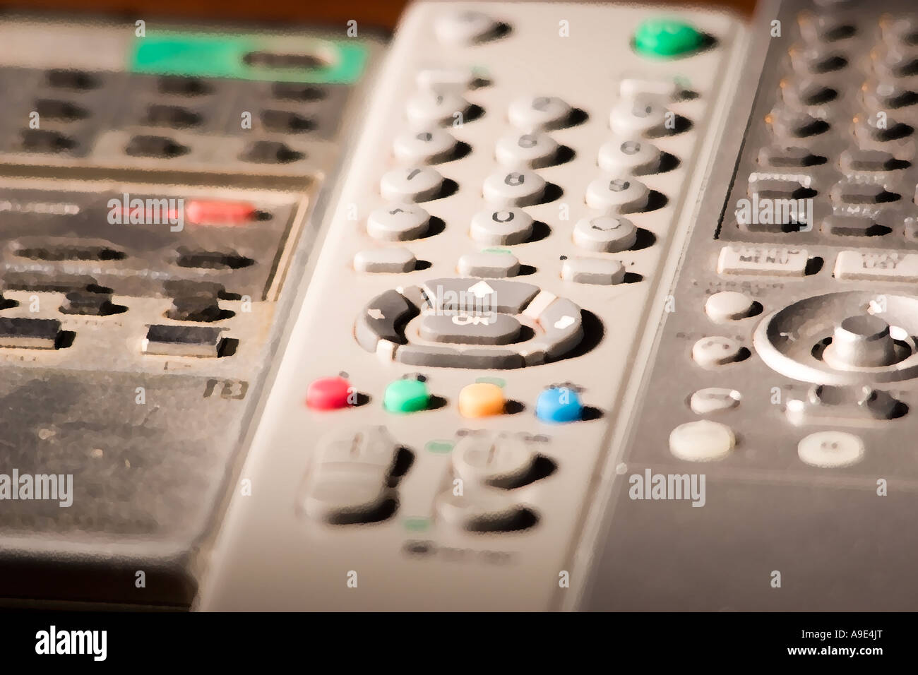 tv and video remote controls Stock Photo - Alamy