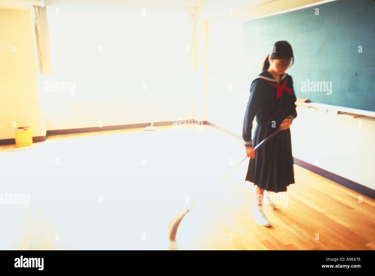 Person School Sweeping High Resolution Stock Photography and Images - Alamy