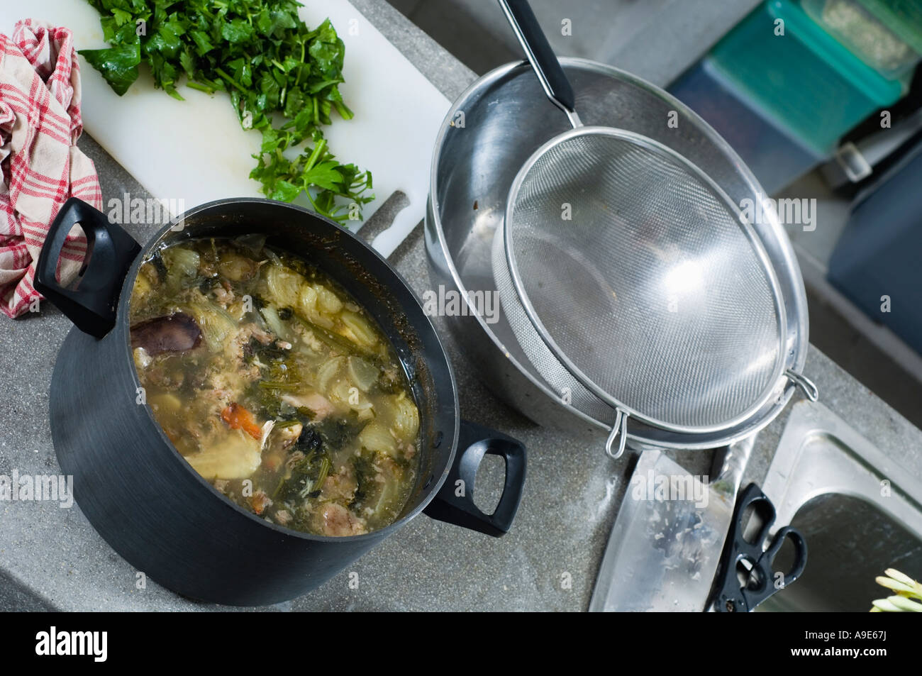 preparing stock for cooking Stock Photo - Alamy