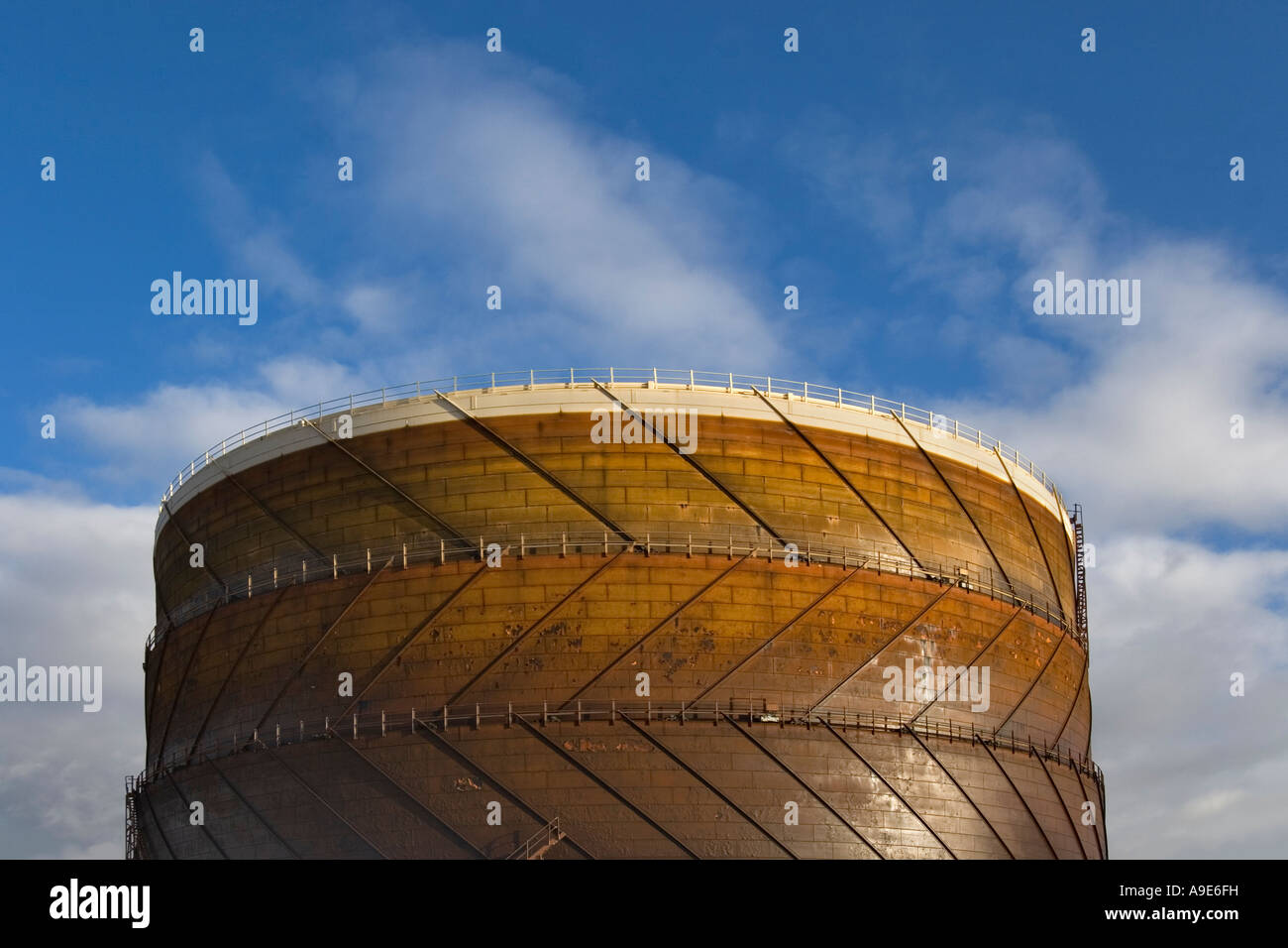 large telescopic storage tank for natural gas Stock Photo - Alamy