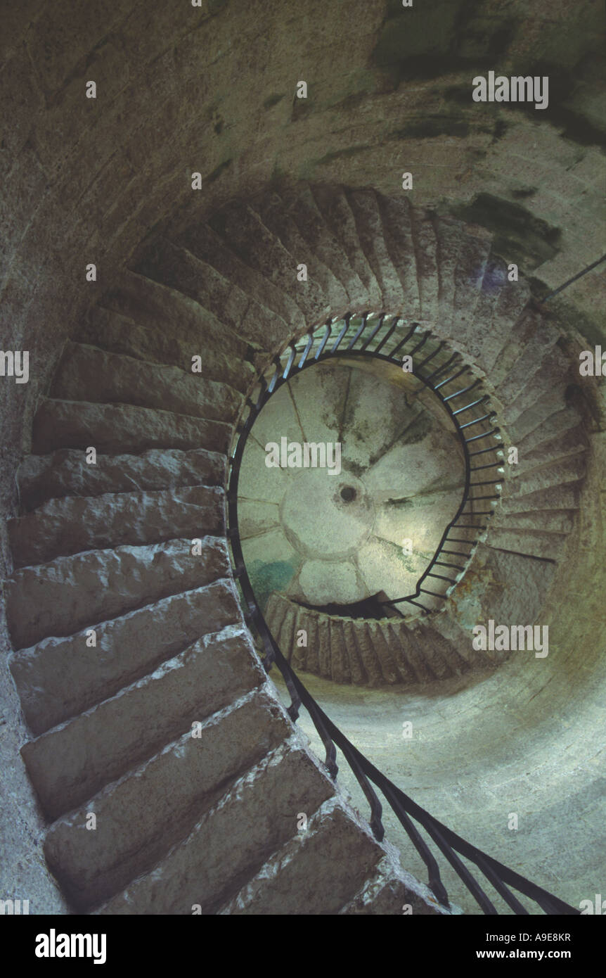 Inside dungeon spiral staircase hi-res stock photography and images - Alamy