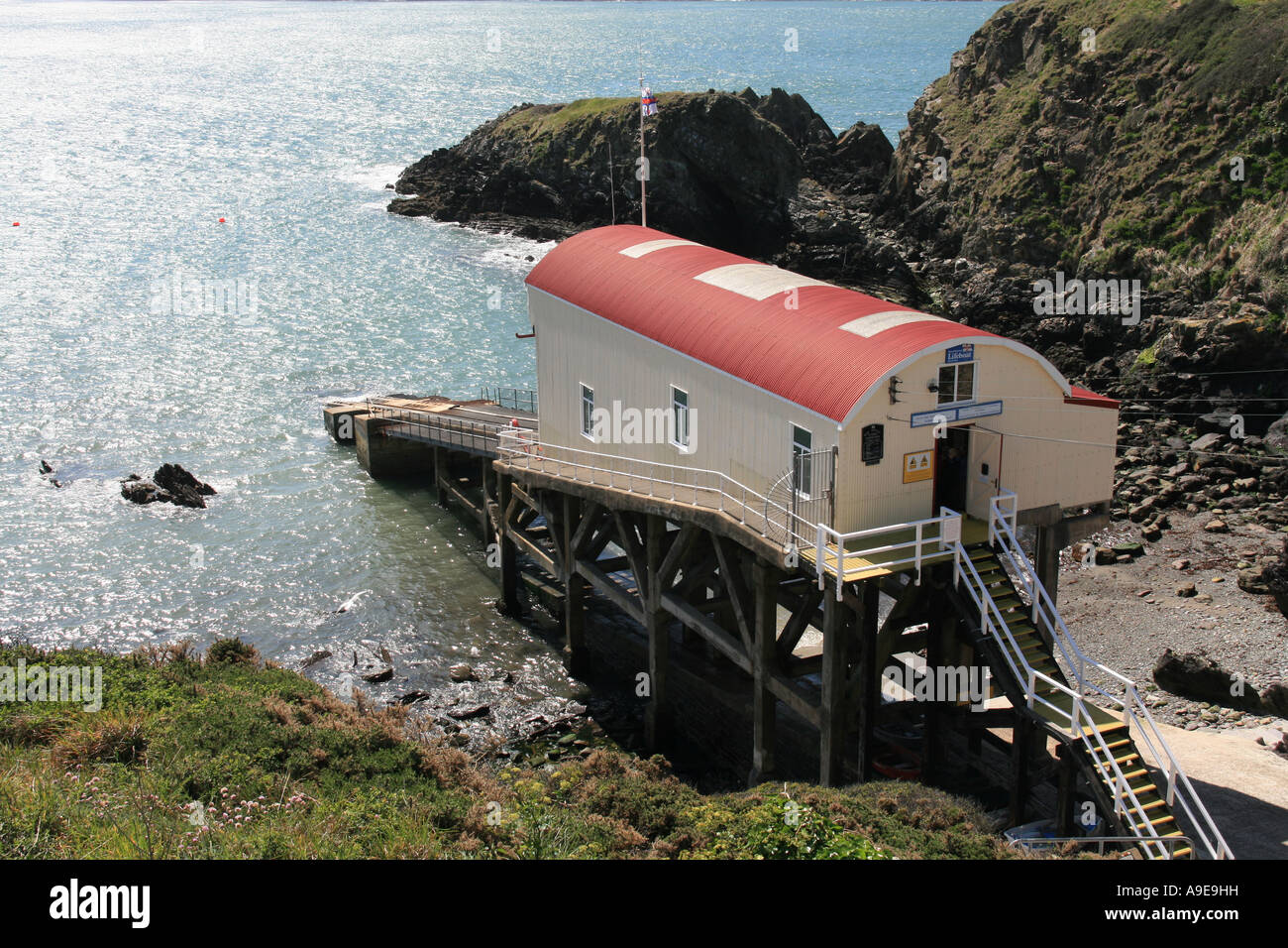Lifeboat Station and Ramsey Sound, Pembrokeshire, Wales Stock Photo - Alamy