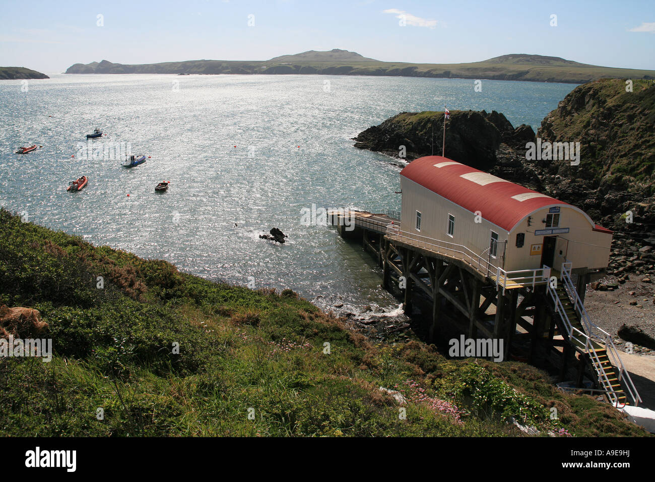 Lifeboat Station and Ramsey Sound, Pembrokeshire, Wales Stock Photo - Alamy