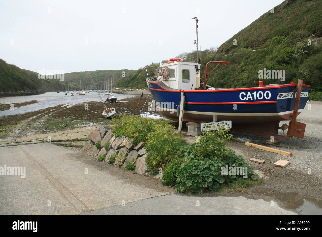 Boat at Solva Harbour, Pembrokeshire, Wales Stock Photo - Alamy