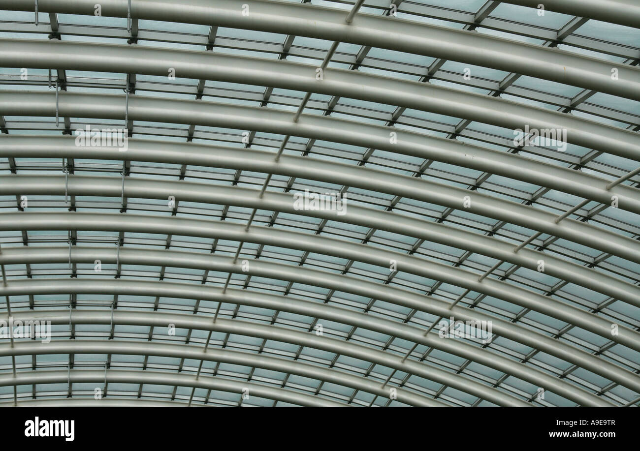 Roof of Glasshouse at the National Botanic Garden of Wales, Wales Stock ...