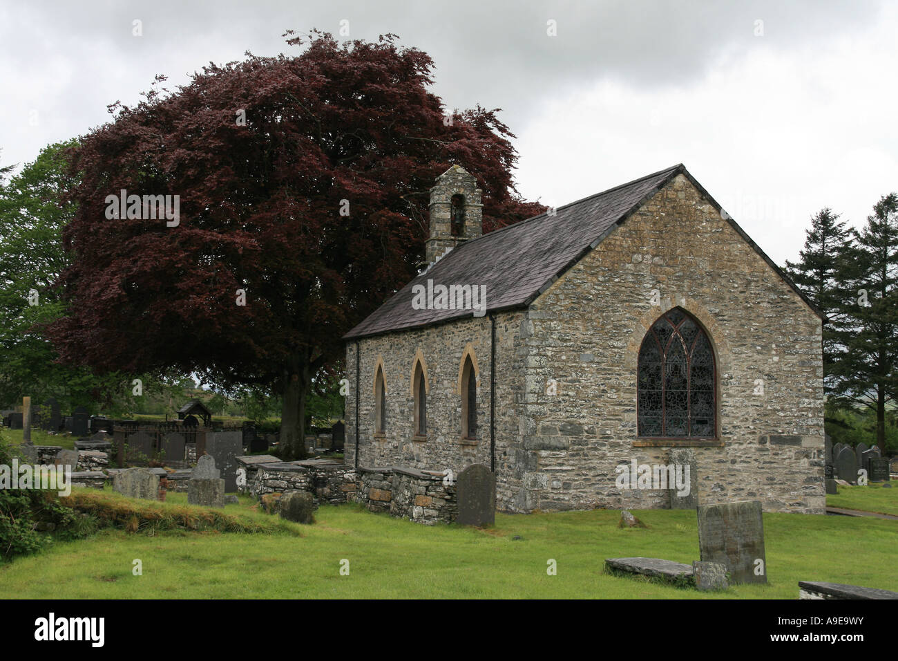 St Mary's Church at Strata Florida, Wales Stock Photo - Alamy