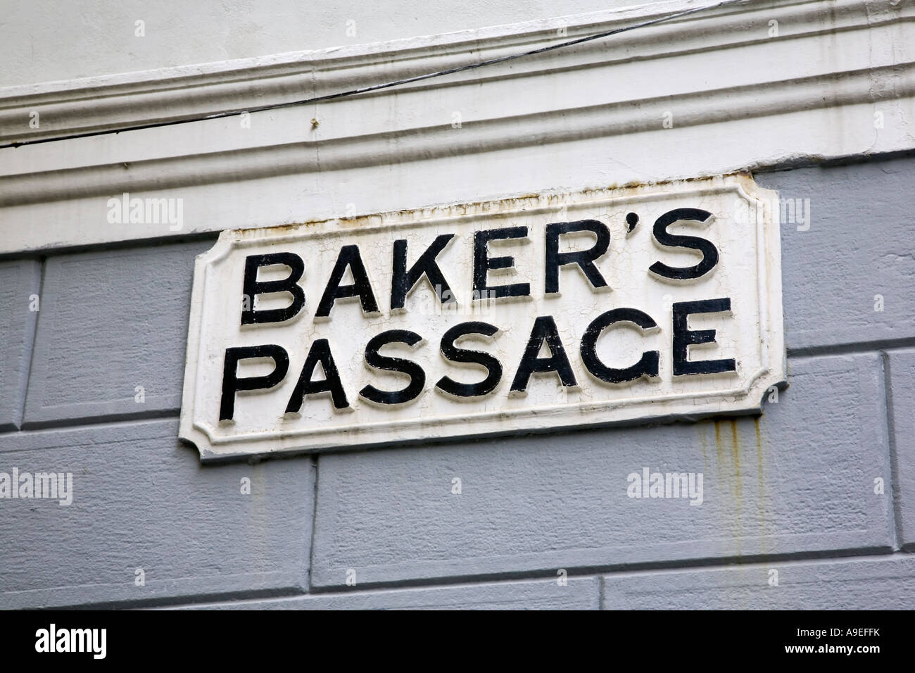 The road sign for Baker s passage in Gibraltar Stock Photo - Alamy