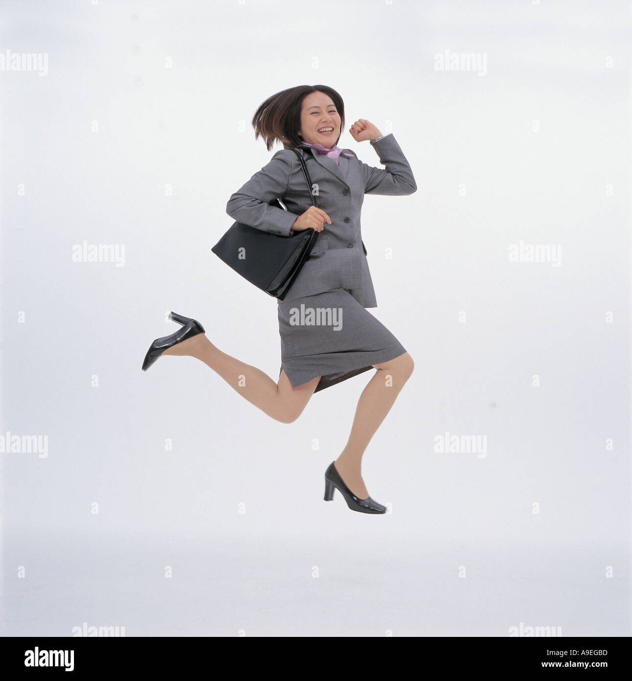 Japanese business woman jump hi-res stock photography and images - Alamy
