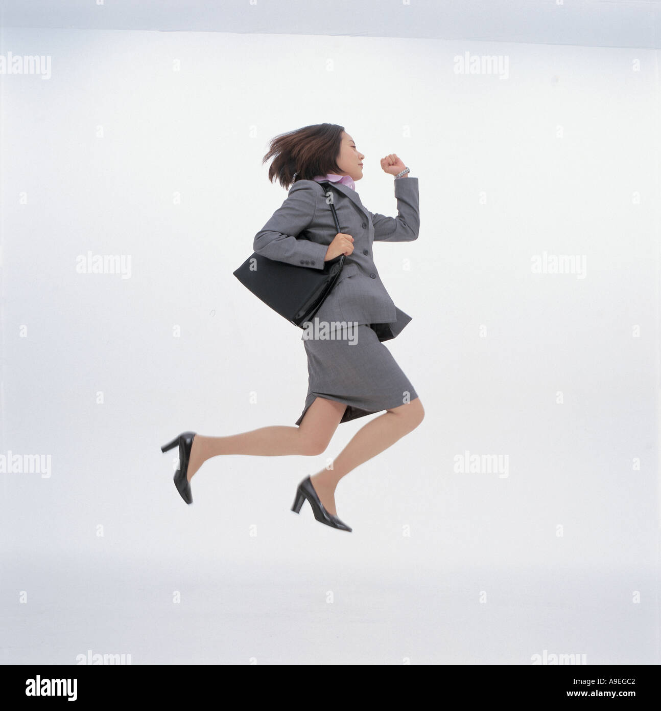Japanese business woman jump hi-res stock photography and images - Alamy