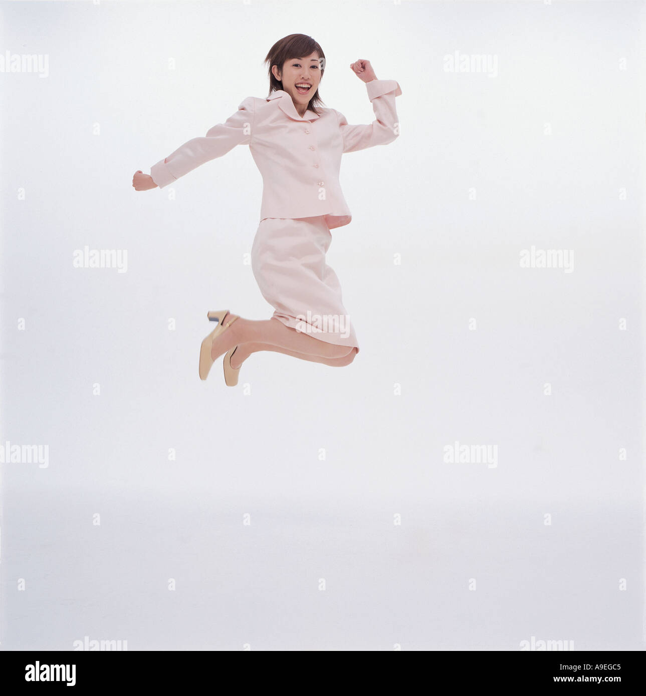 Japanese business woman jump hi-res stock photography and images - Alamy