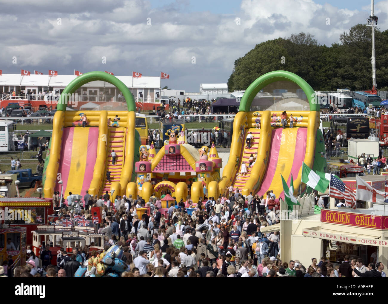 funfair at Tattenham Corner on Derby Day Stock Photo - Alamy