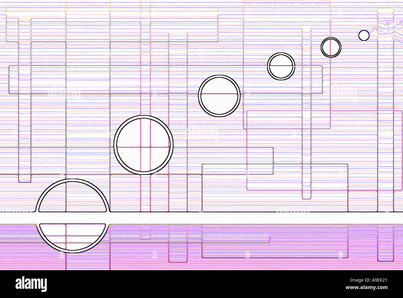 A shapes lines and form study Stock Photo - Alamy