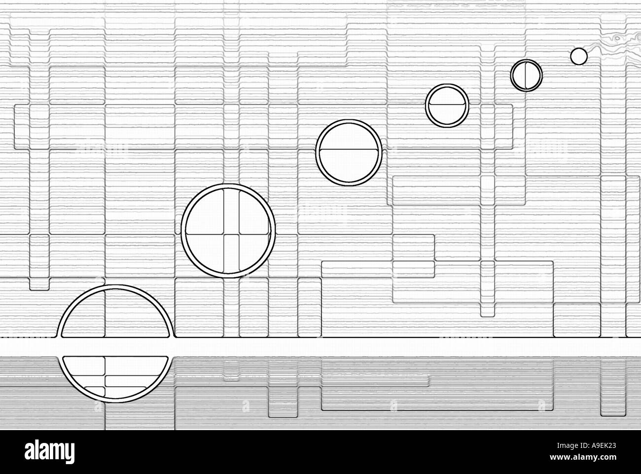 A shapes lines and form study Stock Photo - Alamy