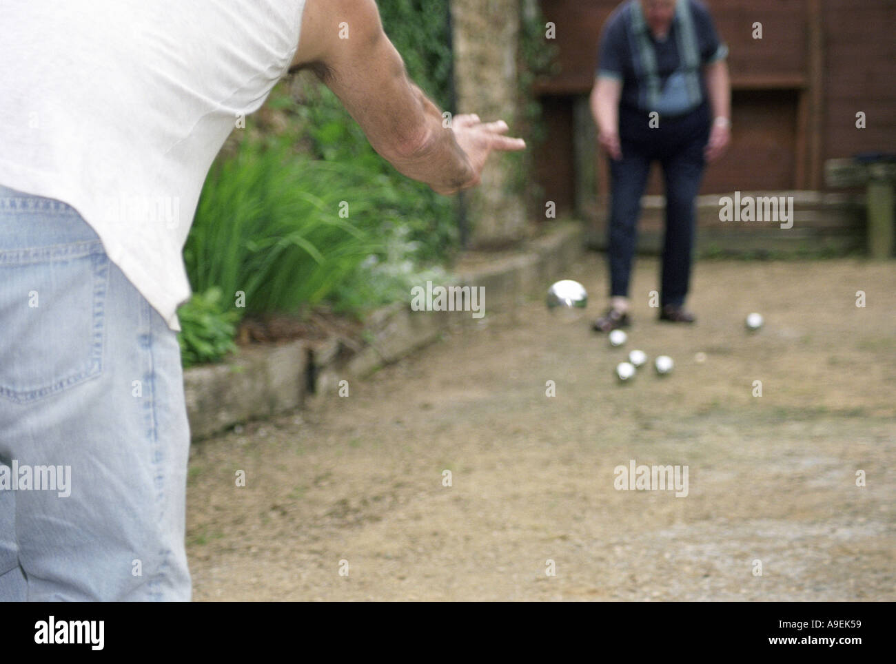 A game of boules Stock Photo - Alamy