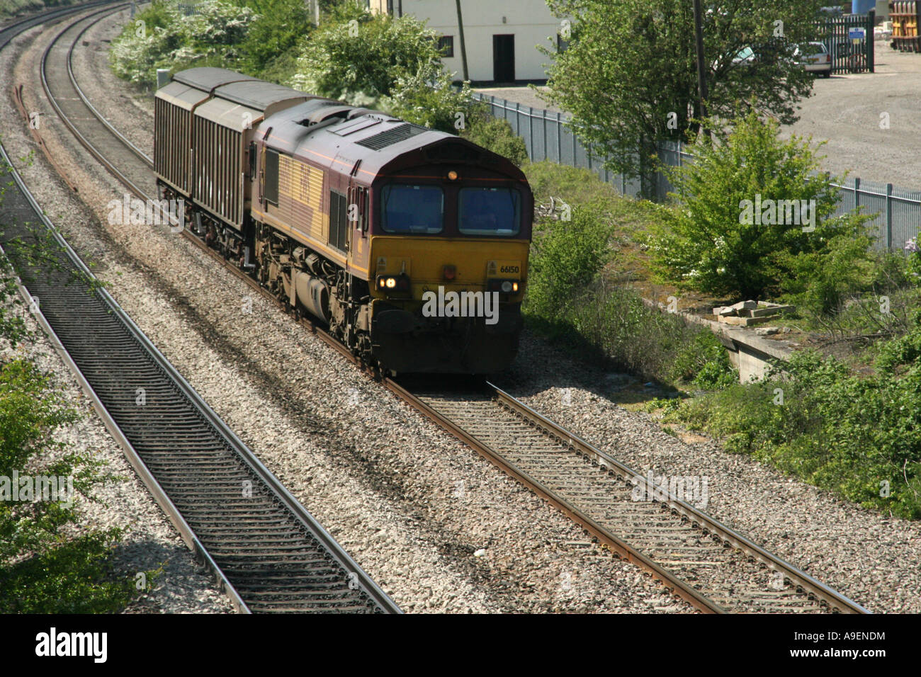 Freight Train on Great Western Main Line Stock Photo - Alamy