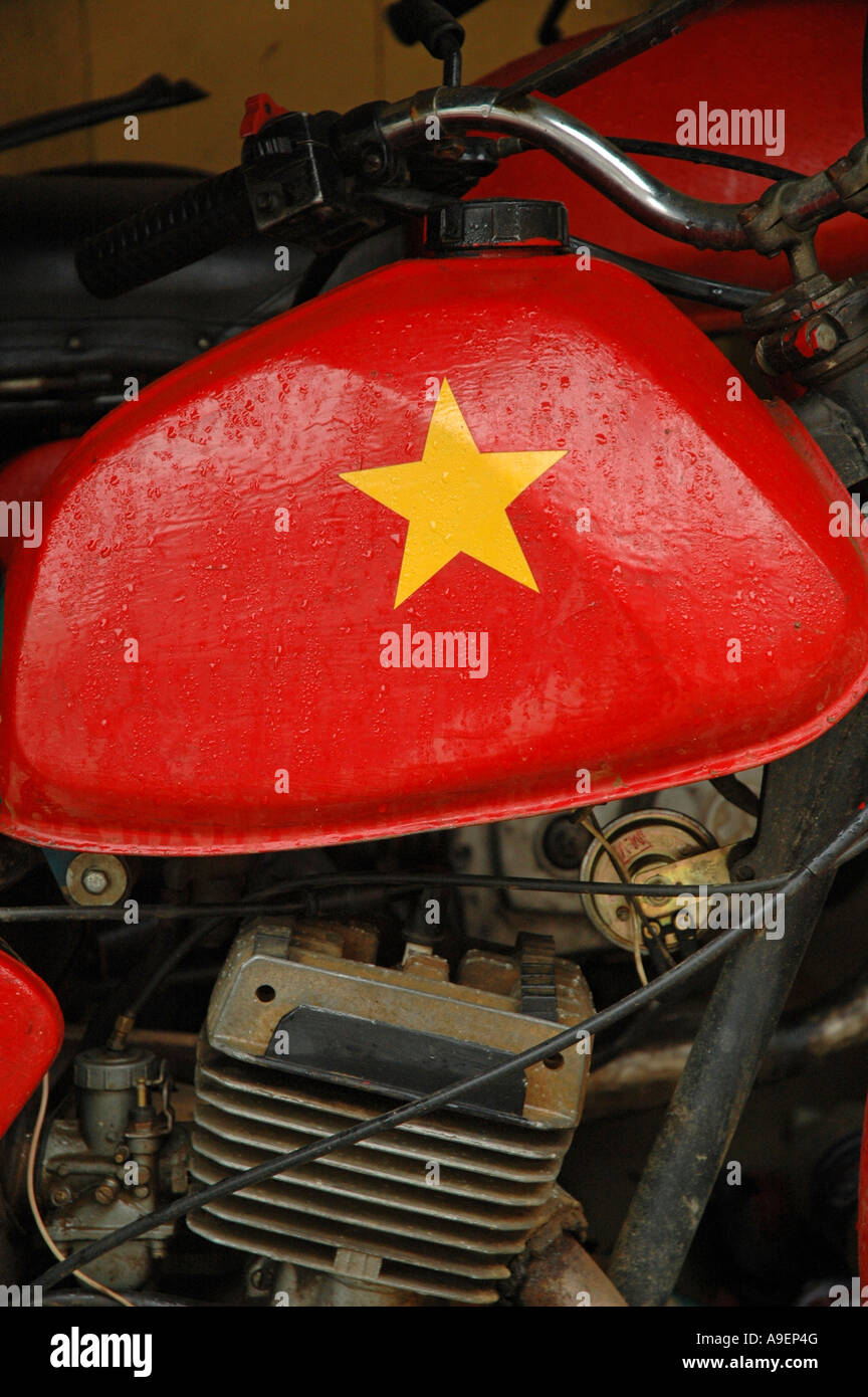 A Russian made Minsk motorcycle in Sapa, in the northern highlands of ...