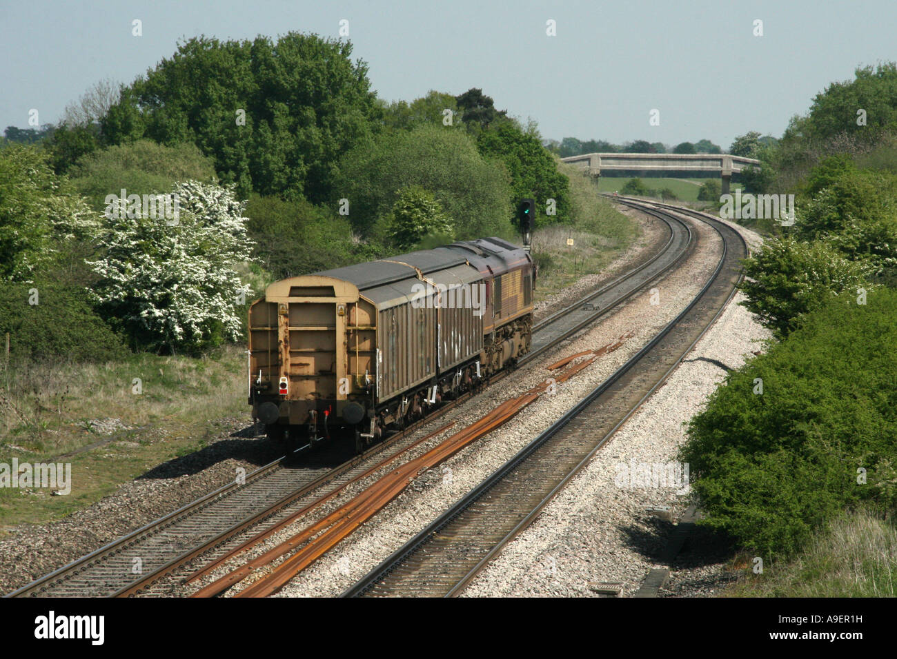 EWS Freight Train on Great Western Main Line Stock Photo - Alamy