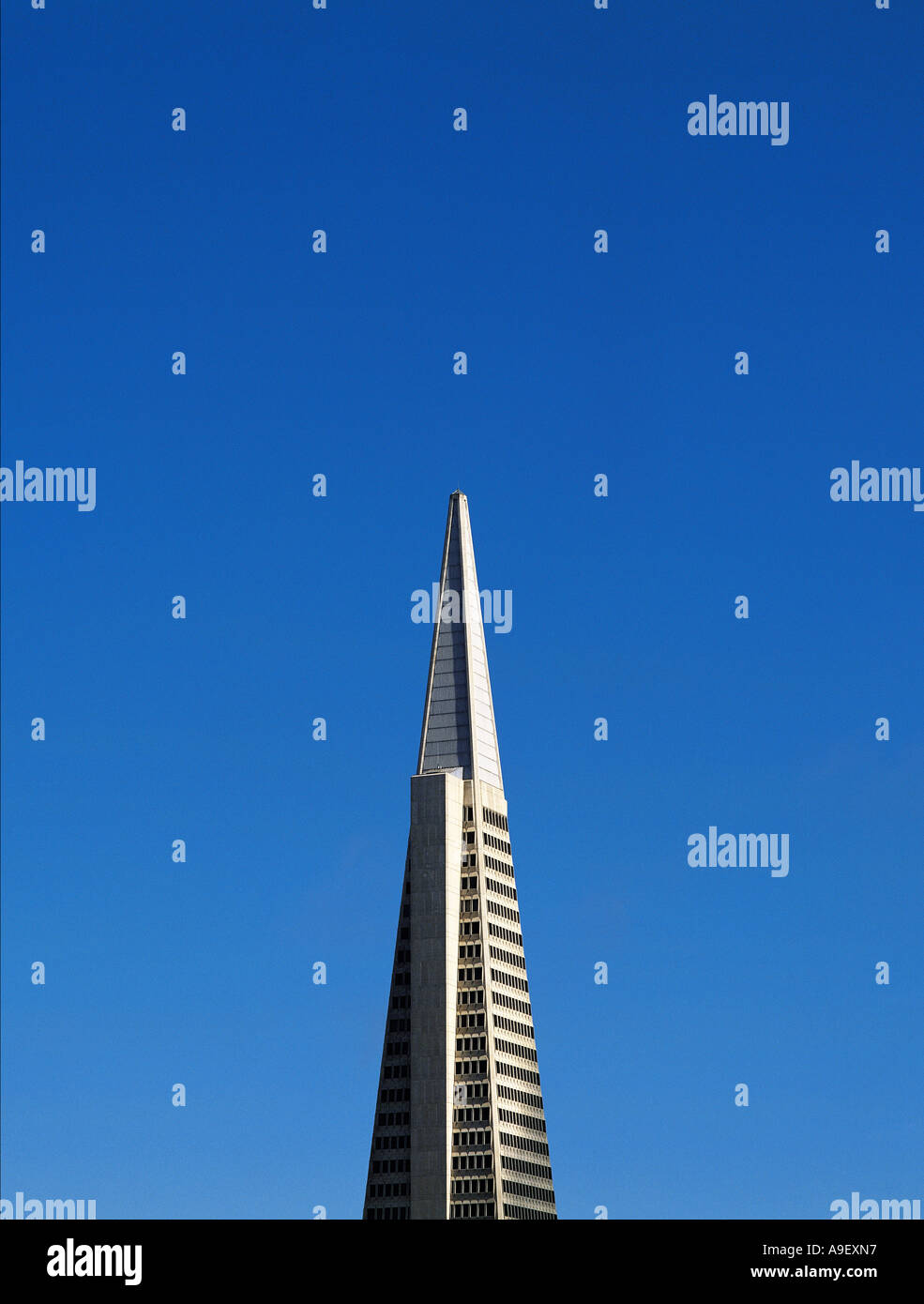 The summit of the TransAmerica Pyramid building San Francisco ...