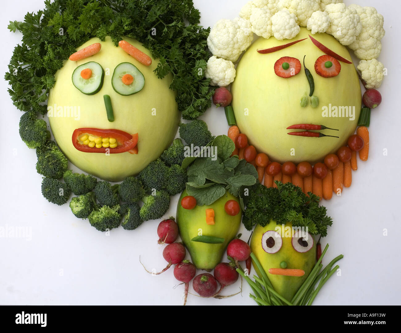 A vegetable family Stock Photo - Alamy