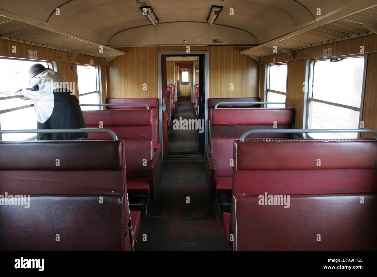 Inside view of a Polish train Stock Photo - Alamy