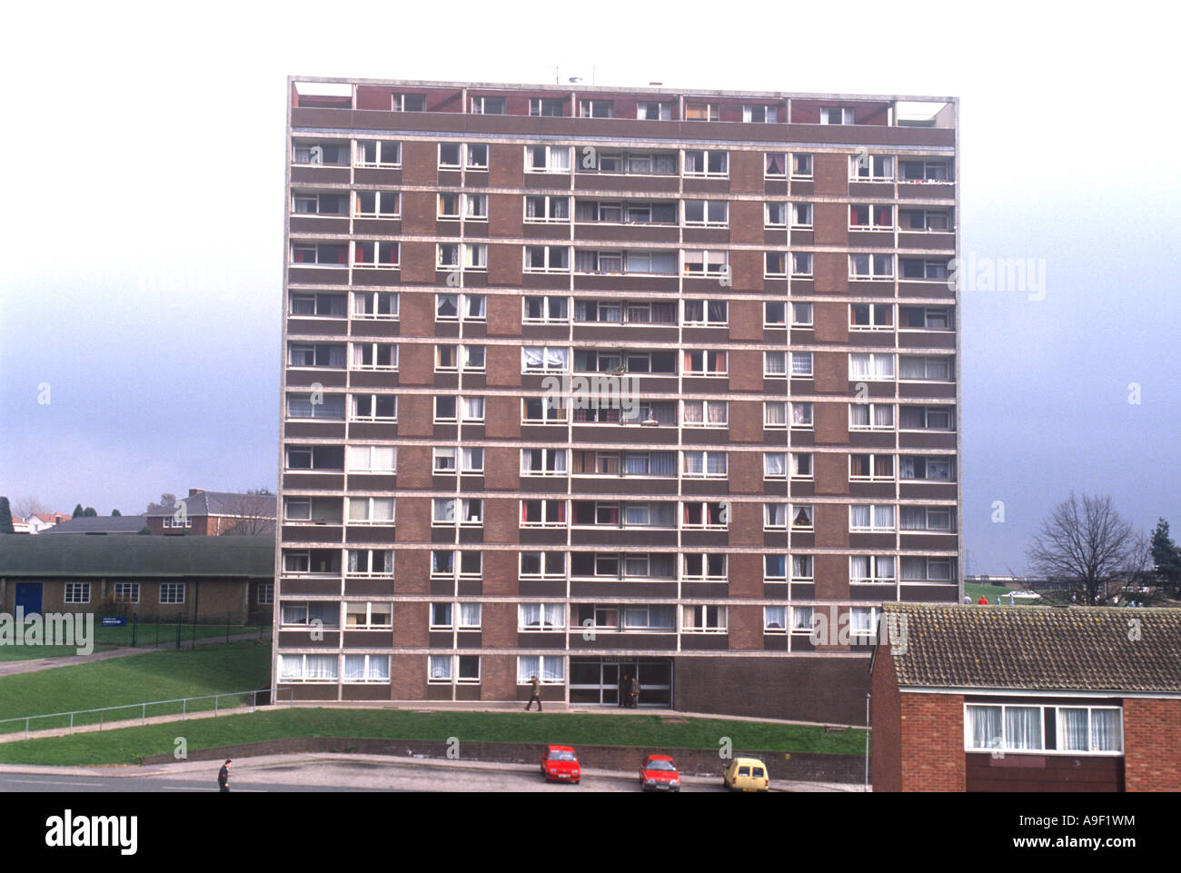 High Rise Tower Block Newport Stock Photo - Alamy