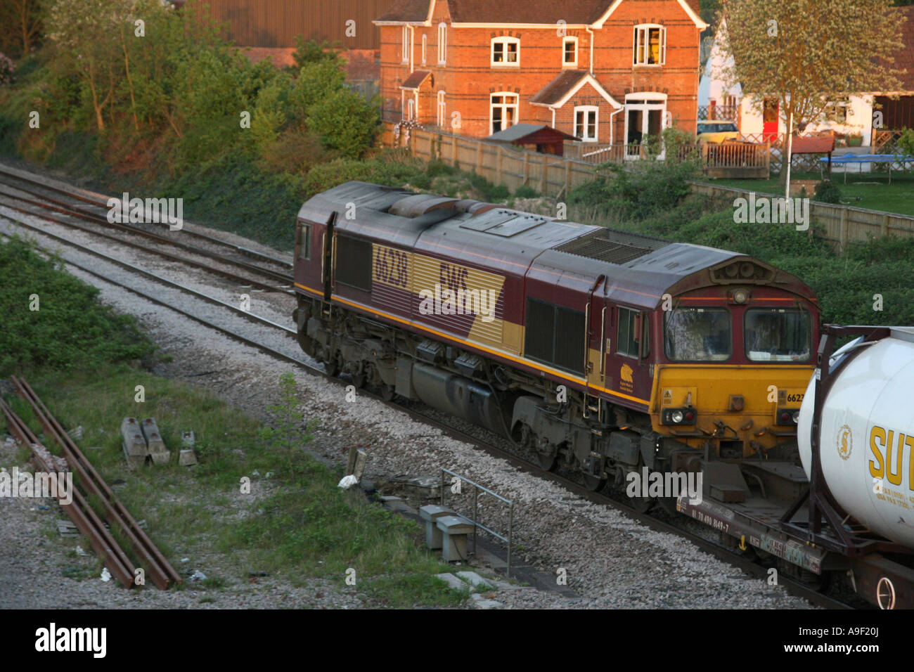 EWS Railway Freight Train on Great Western Main Line Stock Photo - Alamy