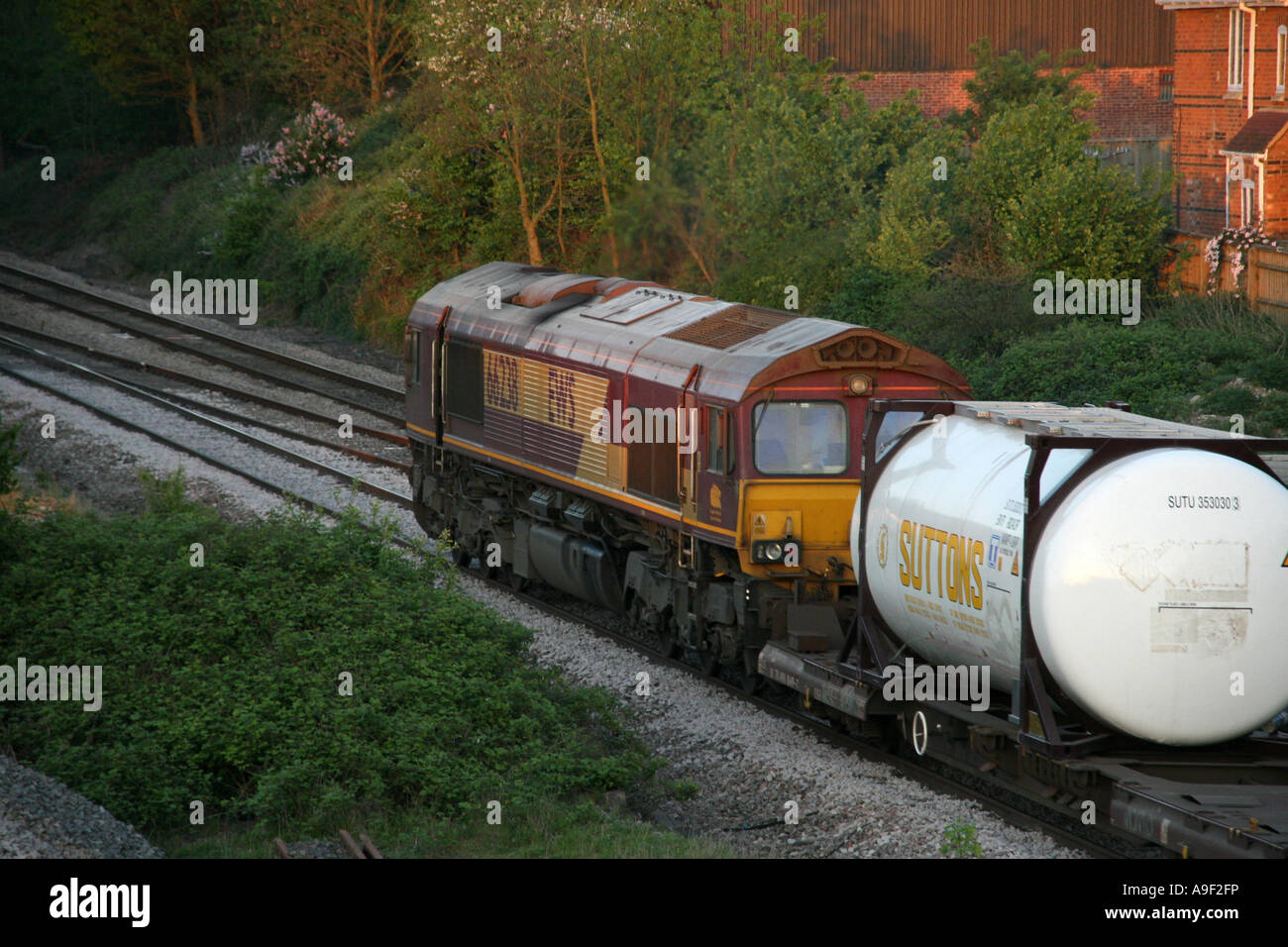 EWS Railway Freight Train on Great Western Main Line Stock Photo - Alamy