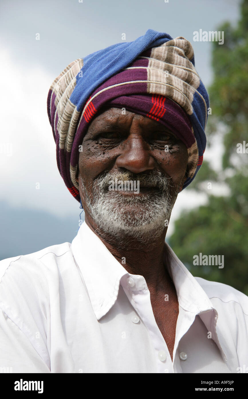 Local man in Munnar, a hill station in the Western Ghats of Kerala ...