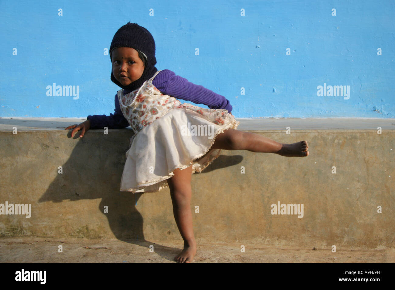 Young girl of the Toda tribe above the Botanical Gardens in Ootacamund ...