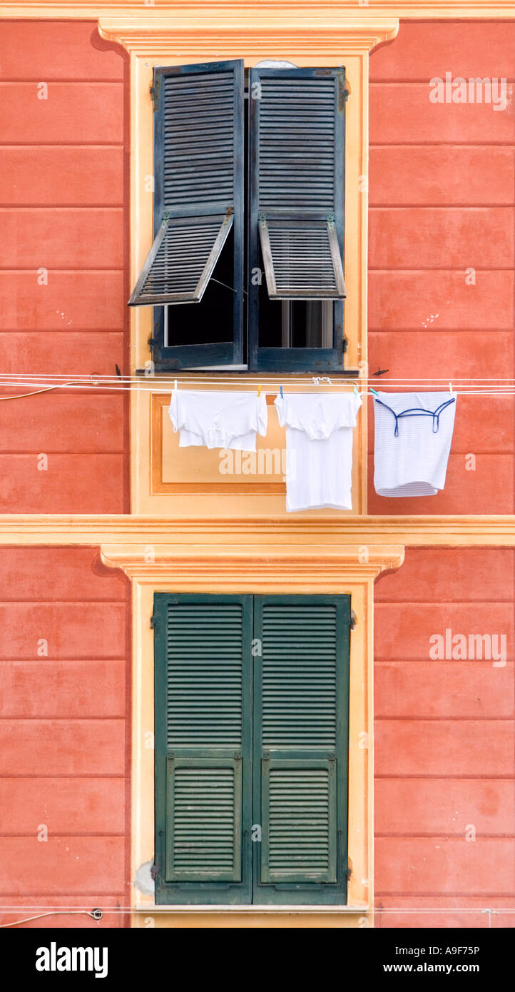 Painted buildings Portofino Liguria Italy Stock Photo - Alamy