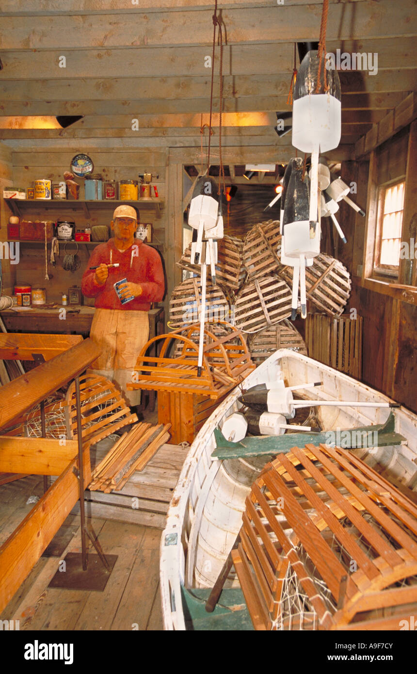 Elk282 1270 Maine Bath Maine Maritime Museum lobstering exhibit Stock ...