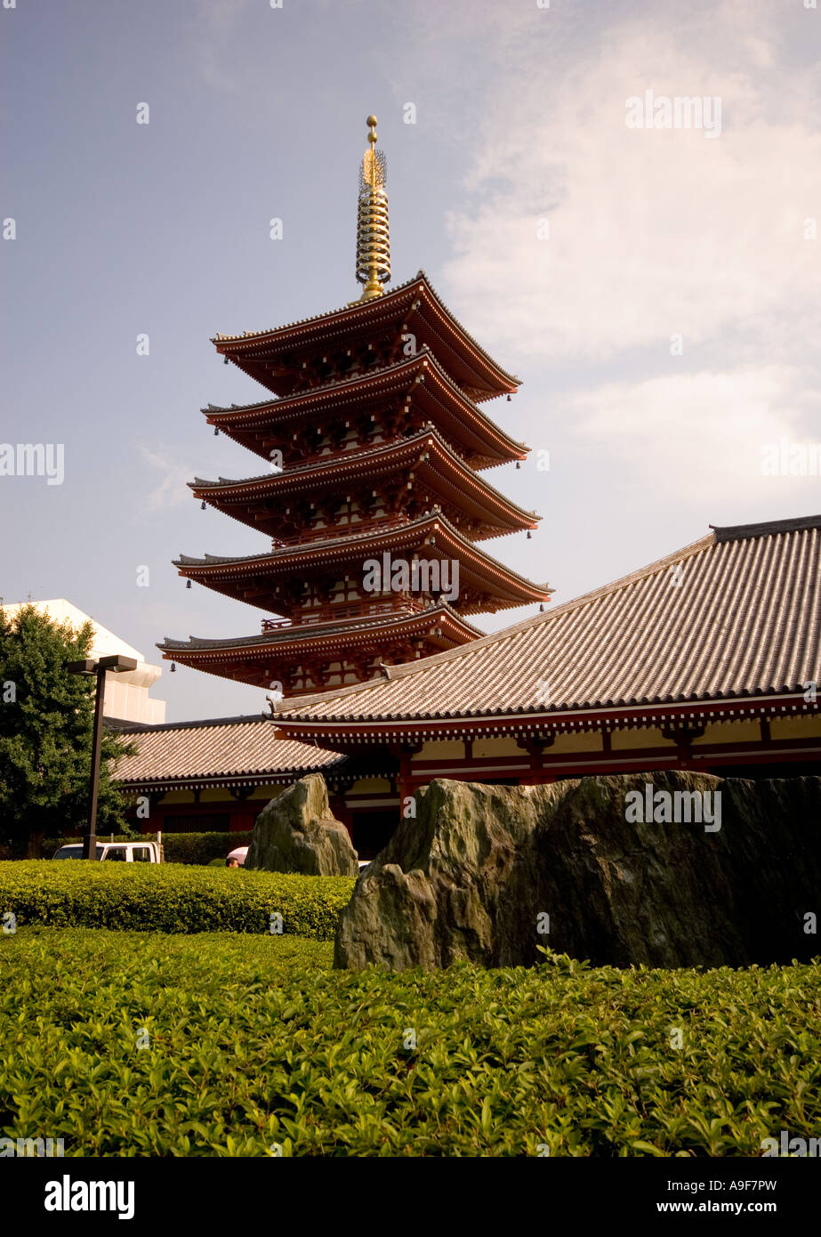 Five story pagoda temple Stock Photo - Alamy