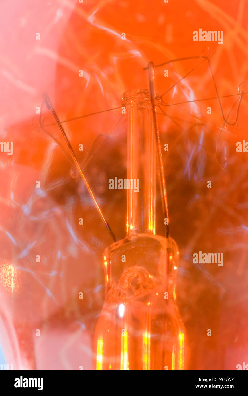 Abstract red and orange background with light bulb filament Stock Photo ...