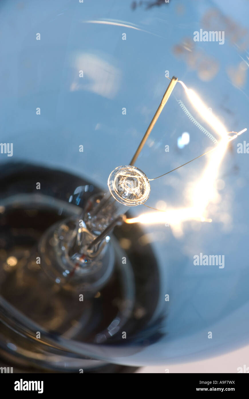 Electric light bulb filament Stock Photo - Alamy