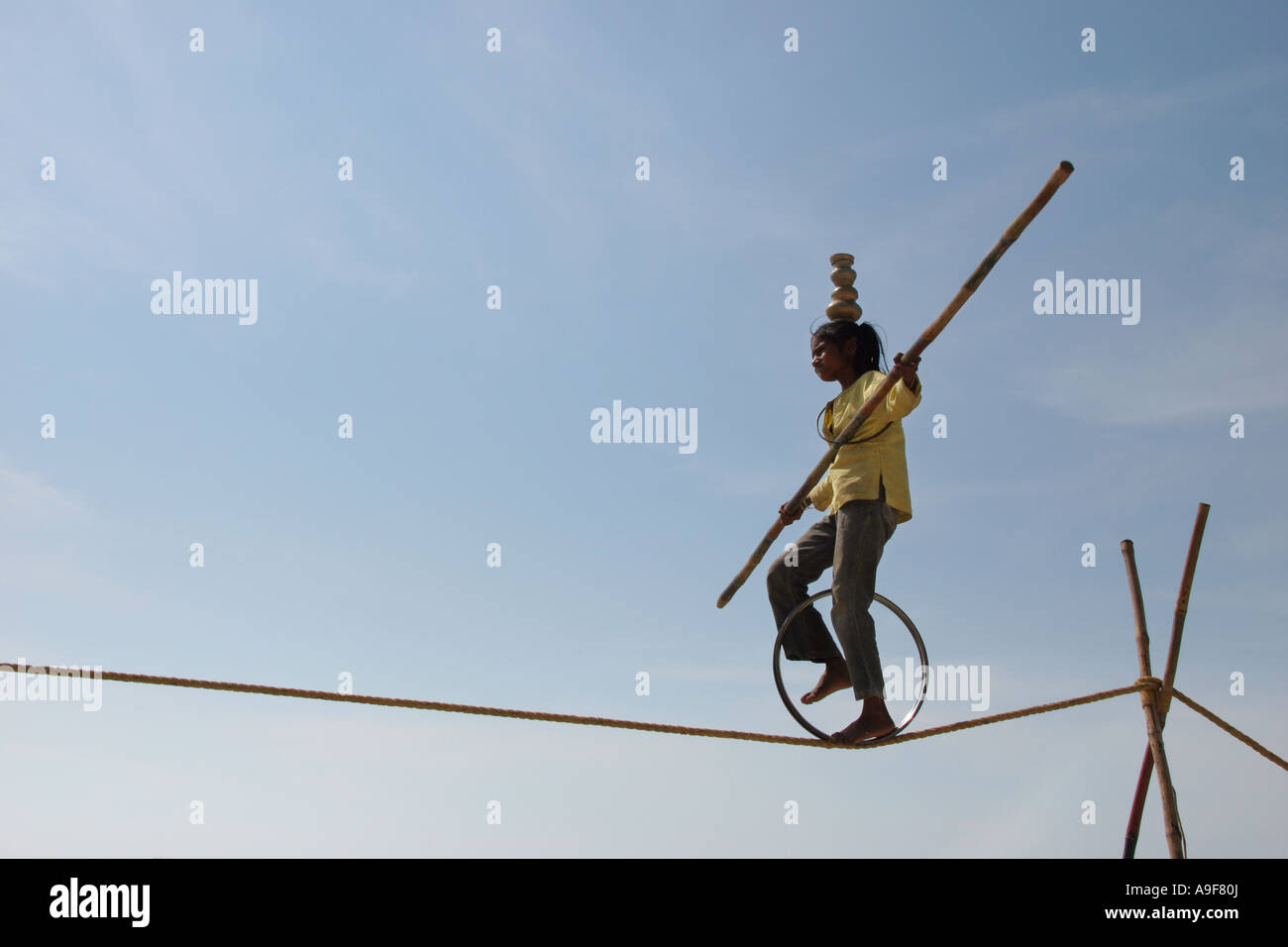Balancing rope pole hi-res stock photography and images - Alamy