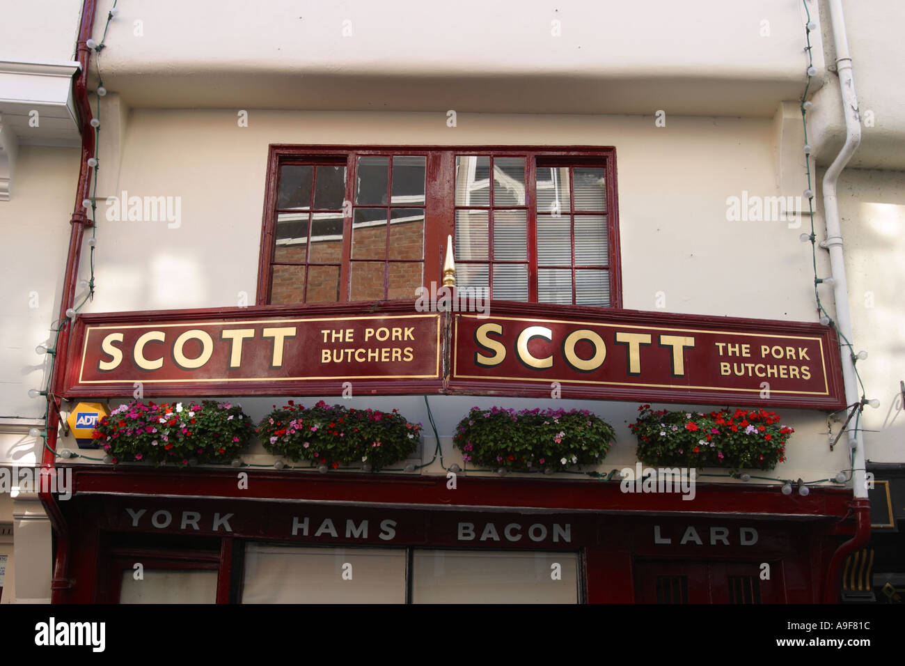 Pork Butchers shop sign Stock Photo - Alamy