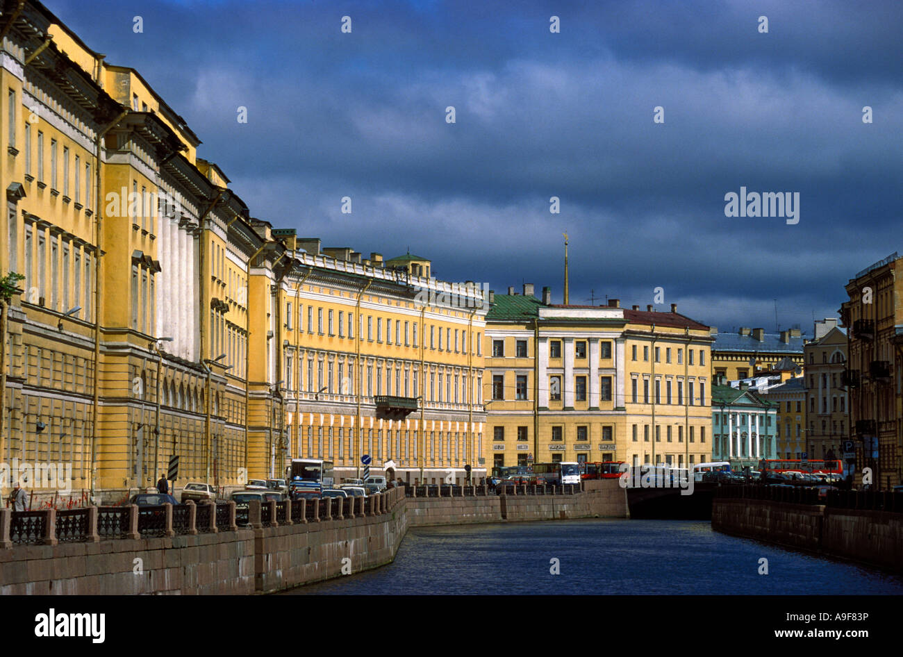 Russia St Petersburg view along the Moika River Stock Photo - Alamy