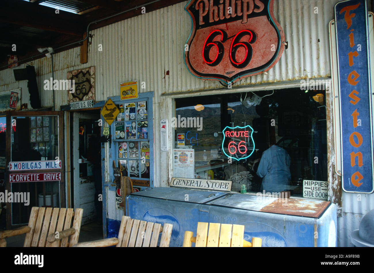 Hackberry general store and gas station on route 66 Arizona USA Stock ...