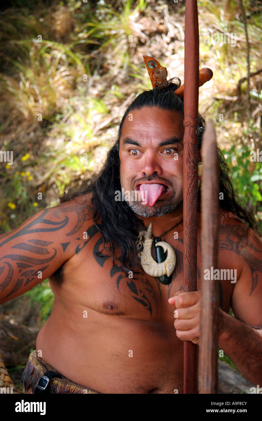 Traditional maori tattoos face hi-res stock photography and images - Alamy