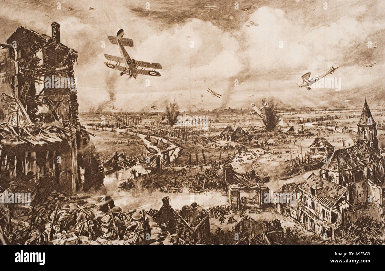 Armentiers, Belgium. Holding up a German attack during WWI Stock Photo ...