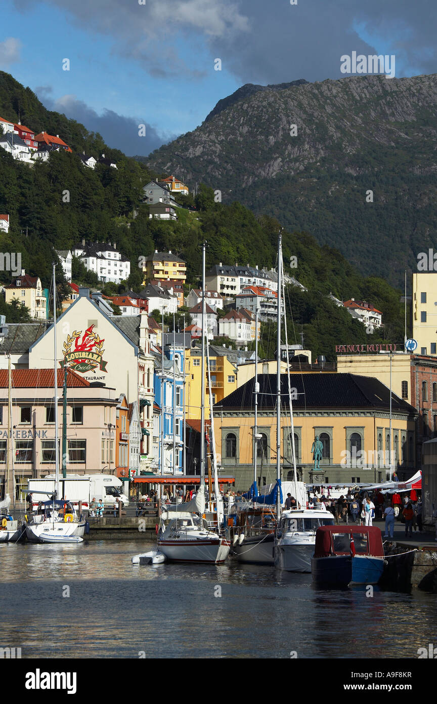 The Quayside and Harbour Torget Bergen Norway Stock Photo - Alamy