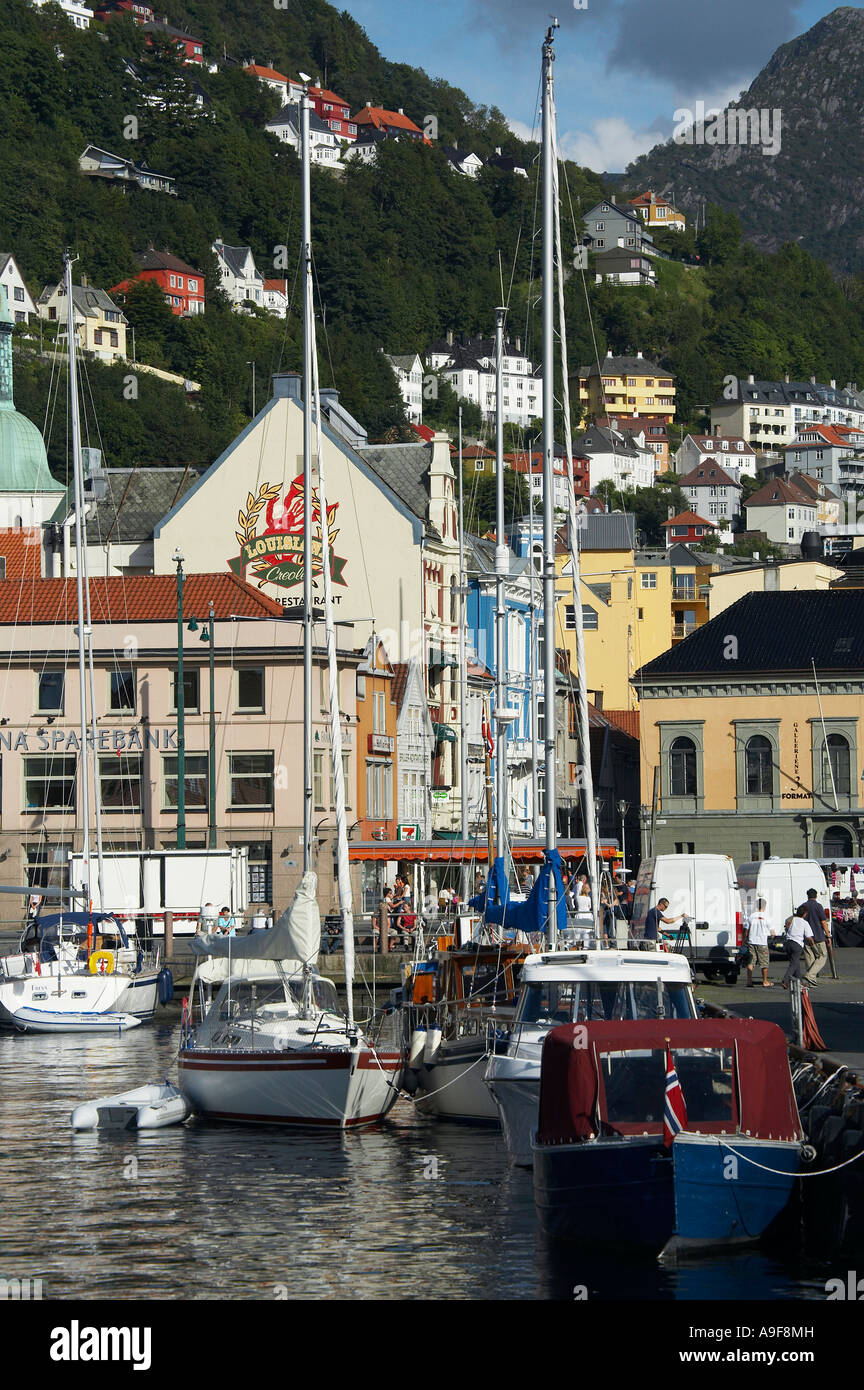 The Quayside and Harbour Torget Bergen Norway Stock Photo - Alamy