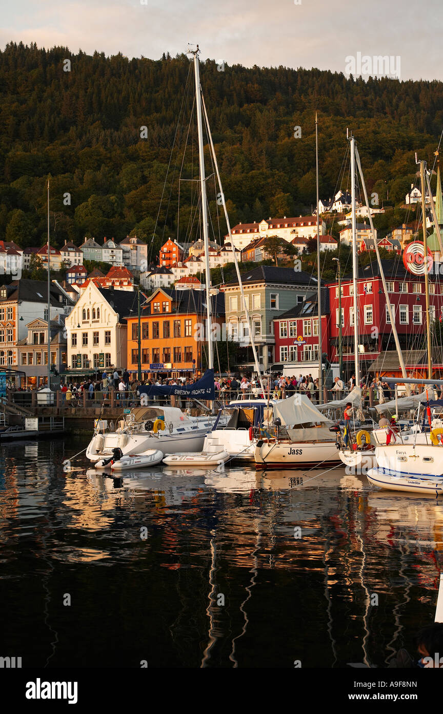 The Quayside and Harbour Torget Bergen Norway Stock Photo - Alamy