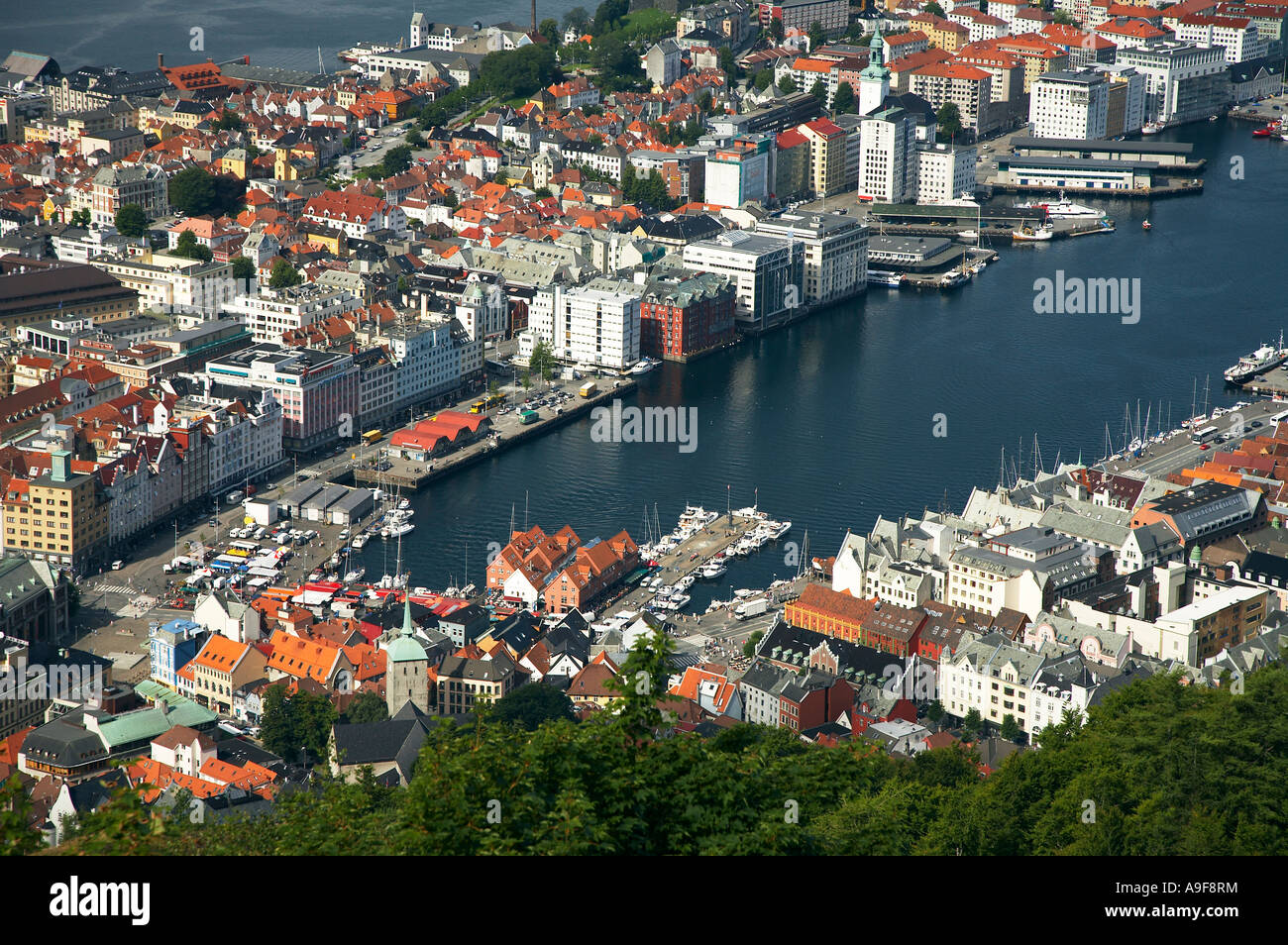 The Harbour Bergen Norway Scandinavia Stock Photo - Alamy