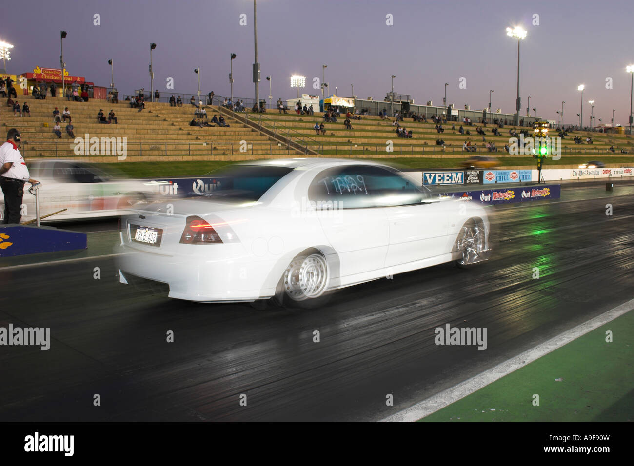 slow shutter speed or time lapse photography used in motorsport to give ...
