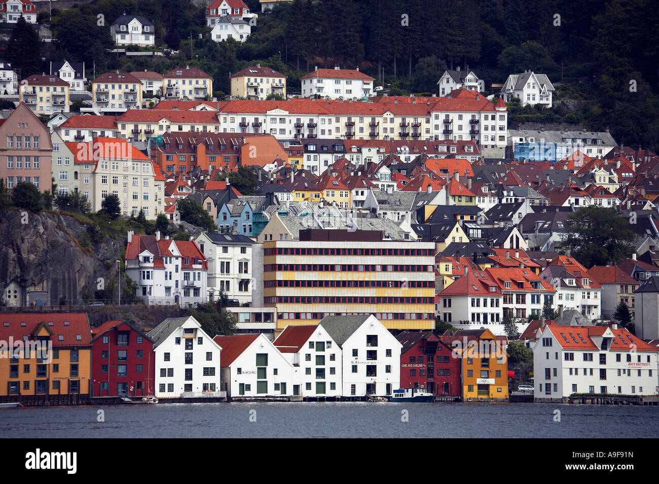 Fiord side at Bergen Norway Scandinavia Stock Photo - Alamy